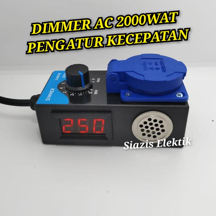 Jual dimmer ac 2000 wat + pengukur tegangan PLN pengatur kecepatan ...