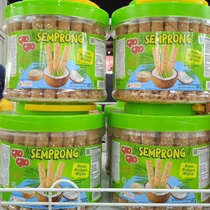 Jual Cho Cho Semprong Kelapa Wijen 300gr/Cho Cho Wafer Roll Semprong ...