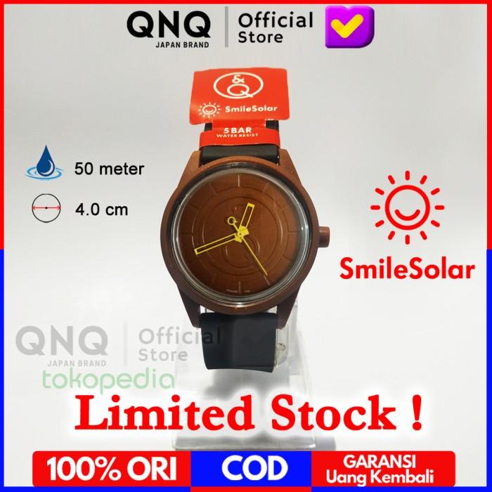Jual Jam Tangan Pria Q&Q QQ QNQ Smile Solar Original Cokelat Analog ...
