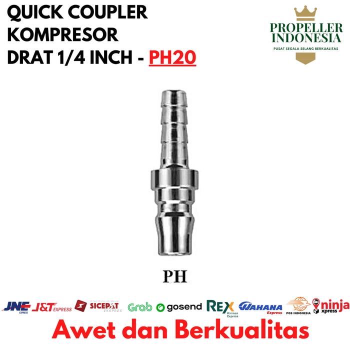 Jual Quick Coupler Connector Angin Neple Kompresor Universal Drat 1/4 Inch - PH20 - Jakarta ...