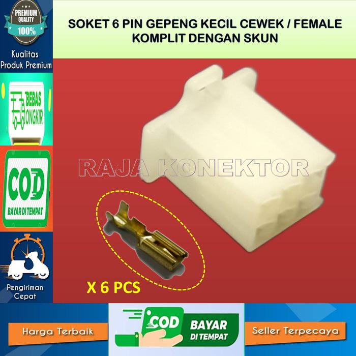 Jual SOKET 6 PIN FEMALE KECIL ORIGINAL - Jakarta Pusat - Raja konektor ...
