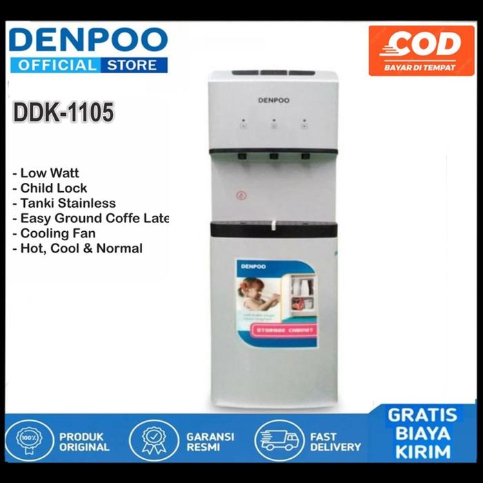 Jual DENPOO DDK-11055 Dispenser 3Kran Panas Dingin Normal MODEL TERBARU ...