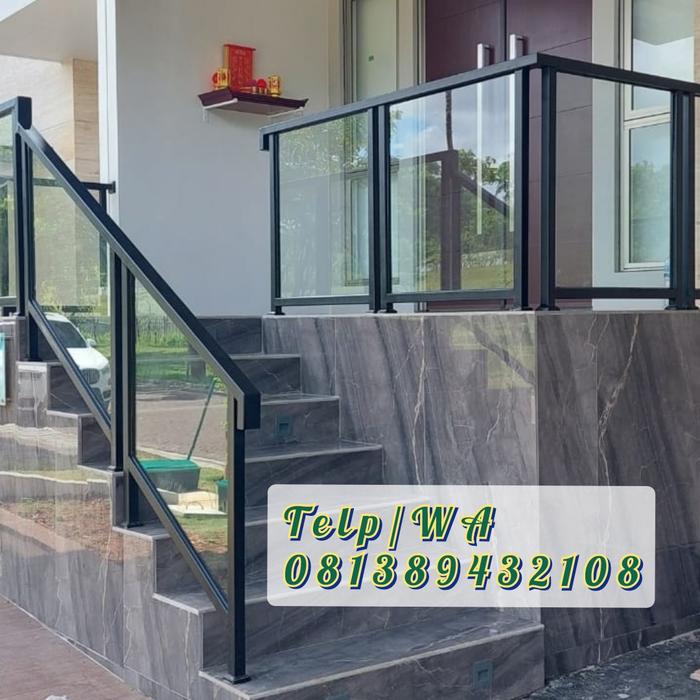 Jual Railing Tangga dan Balkon Besi + Kaca Tempered - Jakarta Barat ...
