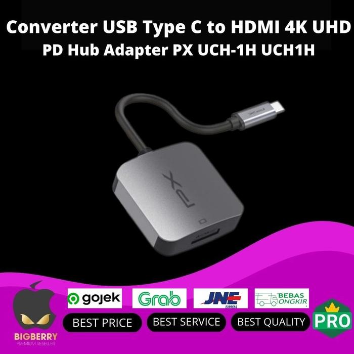 Jual Converter USB Type C to HDMI 4K UHD PD Hub Adapter PX UCH-1H UCH1H - Jakarta Utara - Big ...