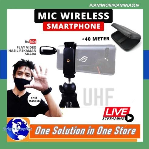 Jual Microphone Mic Clip On Wireless UHF 2.4G Smartphone HP Laptop DSLR ...