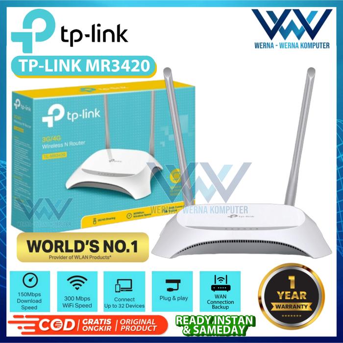 Jual TP-LINK TL-MR3420 3G / 4G Wireless Router / WiFi Router TPLINK ...