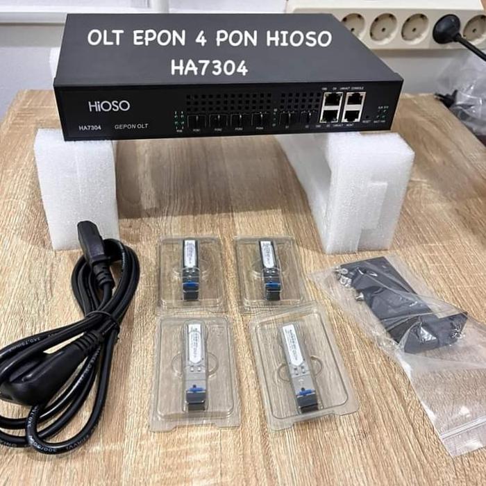 Jual OLT Epon HIOSO 4 Pon HA7304 lengkap 4pcs sfp 8db - Kota Bekasi ...