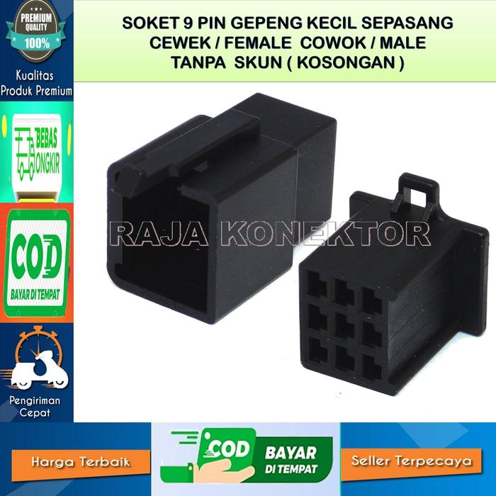Jual soket 9 pin / socket 9 pin / soket kabel 9 pin male female ...