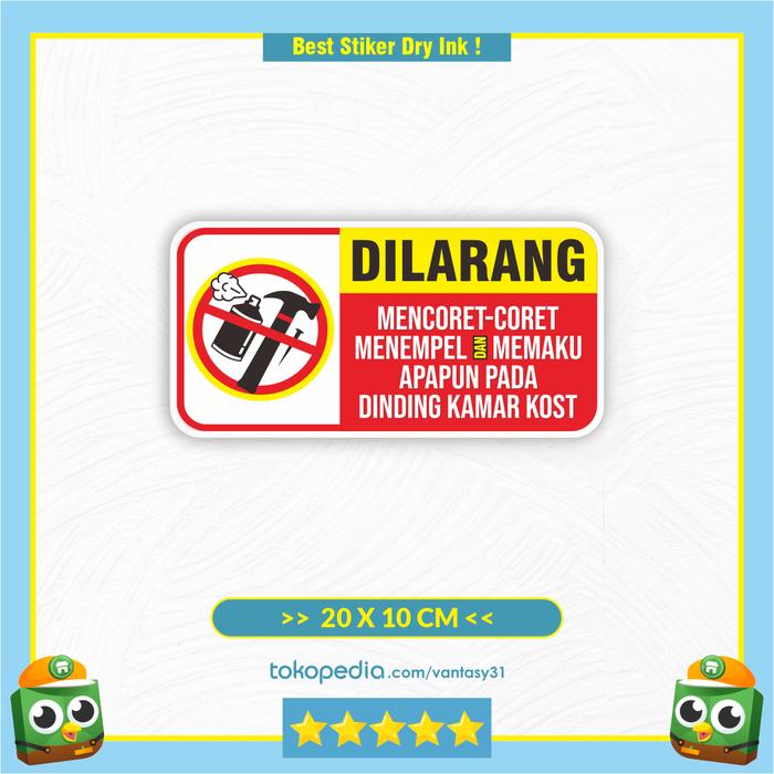 Jual Stiker Vynil Dilarang Mencoret - Coret Menempel dan Memaku di sini ...