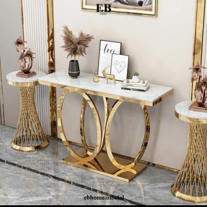 Jual Meja Console Modern 2 meter Kaki Full Stainless Mirror Luxury ...