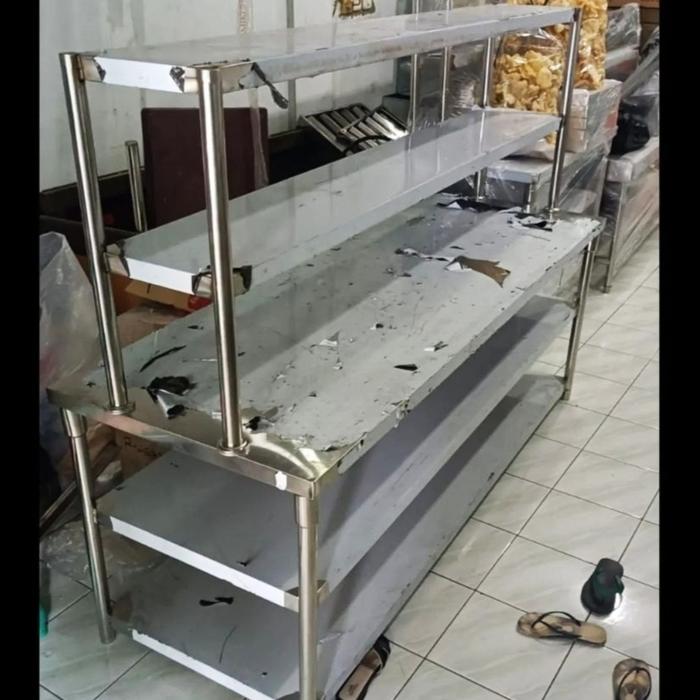 Jual Meja Prepare Kitchen 5 Tingkat Panjang 2 Meter Stainless Steel ...