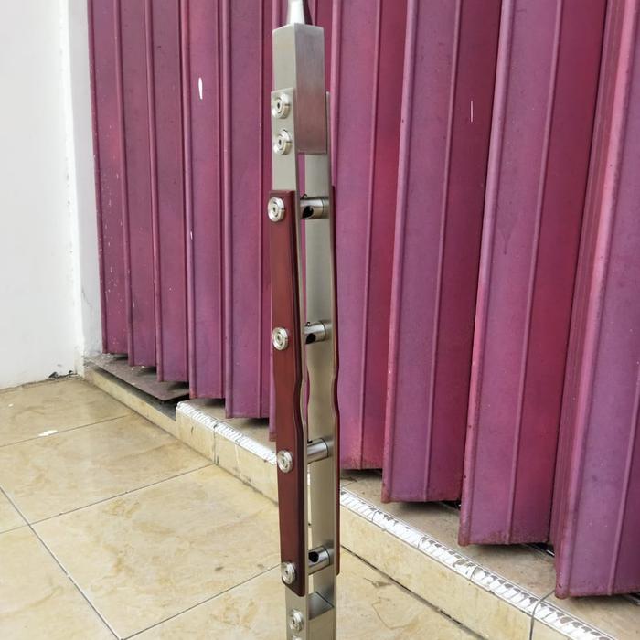 Jual TIANG RAILING TANGGA KOMBINASI KAYU MODEL PIPA JARI 1/2 INCH ...