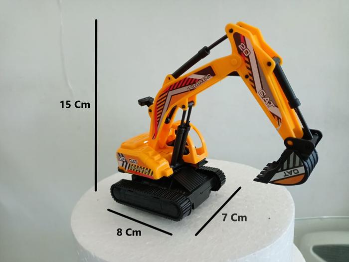 Jual CME03 Cake Topper Mainan ALAT BERAT RAMBU JALAN SET Excavator Hias ...