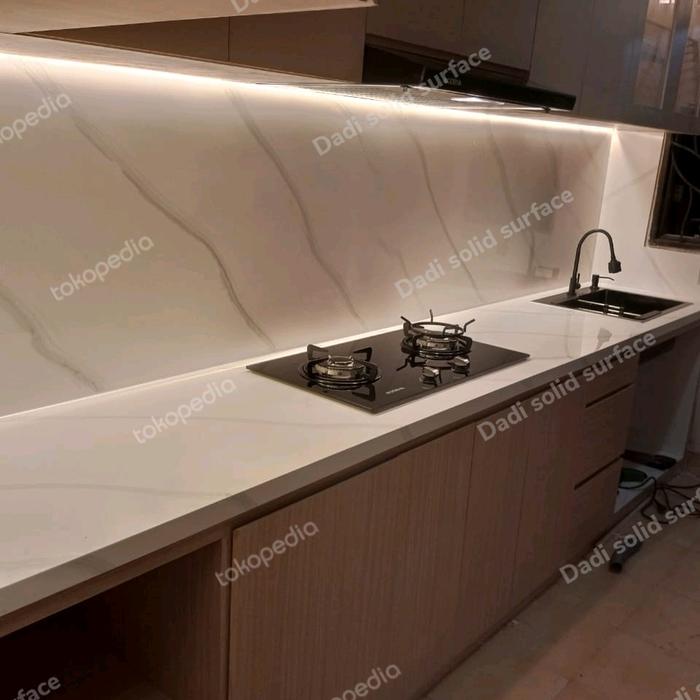 Jual CUSTOM TOP TABLE COUNTERTOP PAPAN DAUN MEJA TERMURAH SOLID SURFACE ...