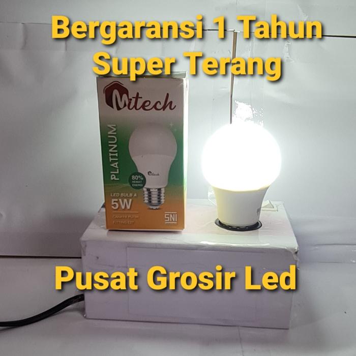 Jual Lampu Led Mitech 5W 5 Watt SNI Bergaransi 1 Tahun Putih Dan Kuning ...