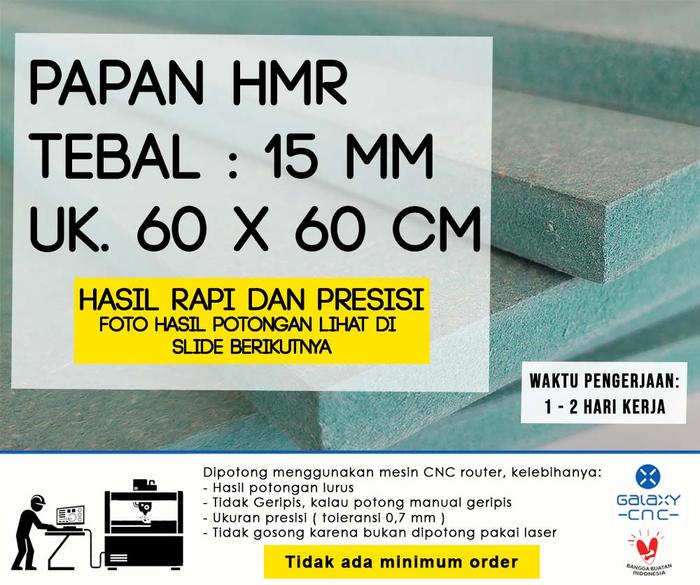 Jual Papan MDF Hijau / HMR - kotak uk. 60 x 60 cm - Tebal 15 mm - Kota ...