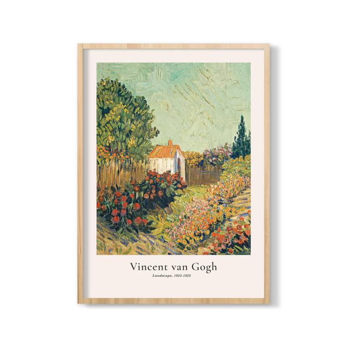 Jual Poster "Van Gogh - Landscape" + Premium Frame Kayu - Hitam, Frame ...