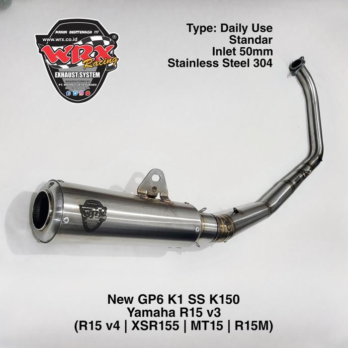 Jual KNALPOT WRX NEW GP6 K1 K2 SS K150 R15 V3 - Kota Depok - AEROXROADRACEGarage | Tokopedia