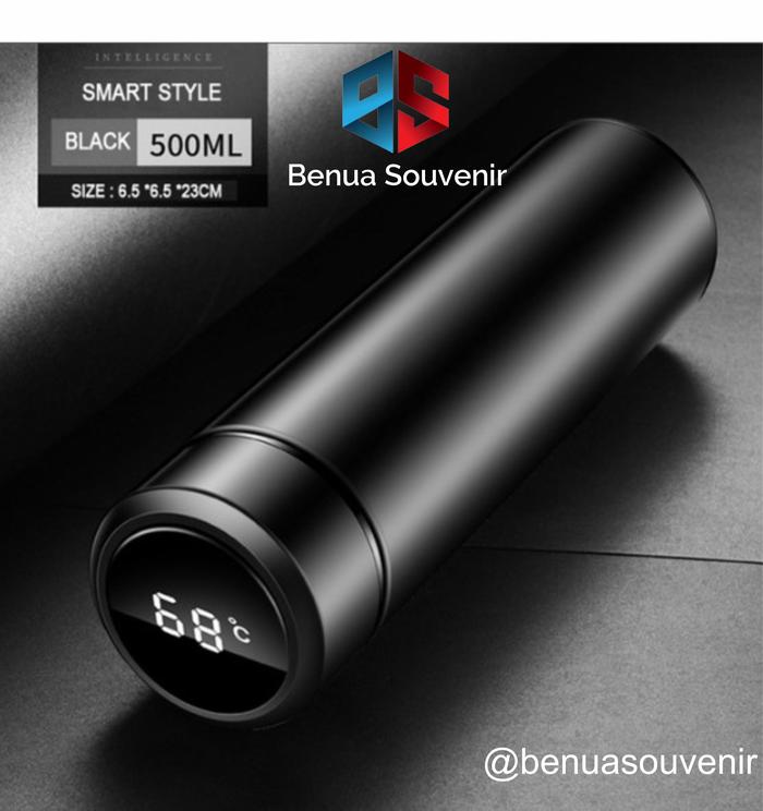 Jual Termos Suhu LED temperatur Tumbler Sakura Polos 500ml - Hitam ...
