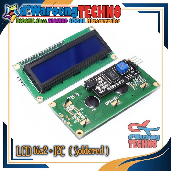 Jual LCD 16x2 + I2C Tersolder - Kota Medan - dWaroengTECHNO | Tokopedia