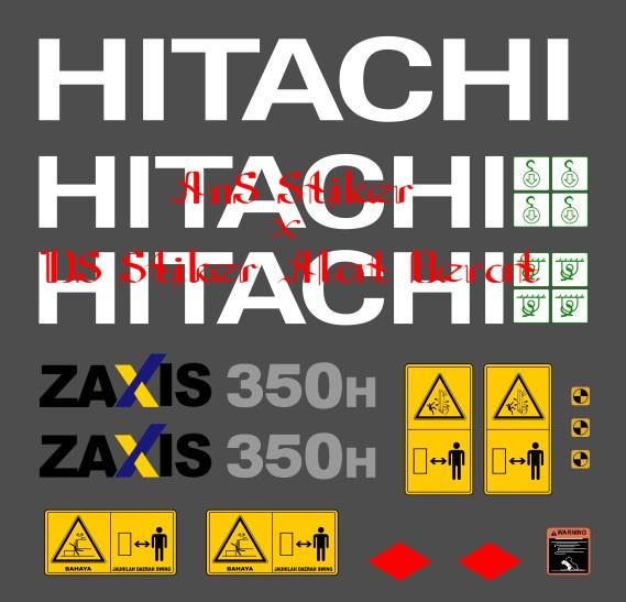Jual Sticker Excavator HITACHI Zaxis 350 H Stiker Alat Berat - Kota ...