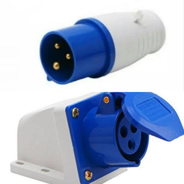 Jual industrial steker mobile plug/socket mobile mounting 3pin 16A/3pin ...