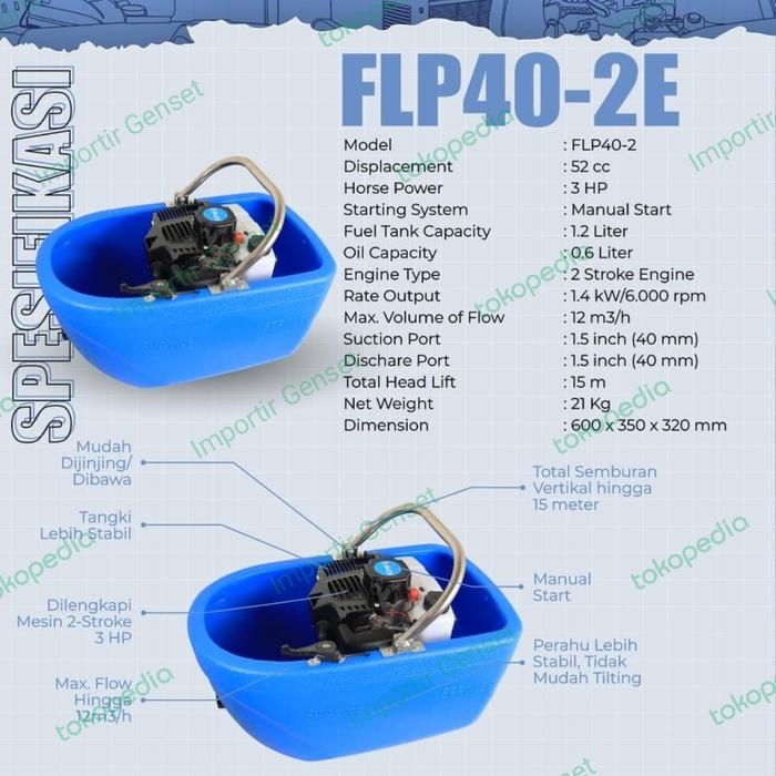 Jual mesin pompa air Apung floating pum Energi cube 2 tak - Jakarta ...