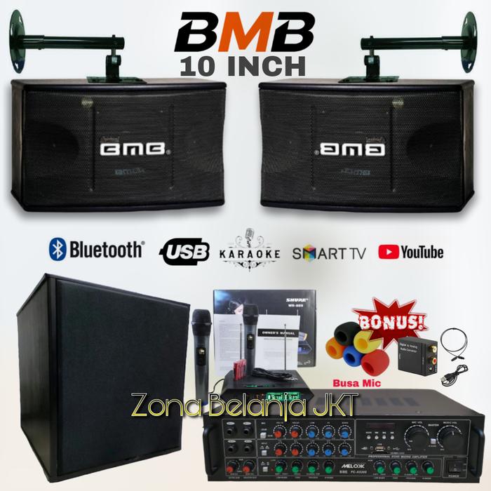 Promo PAKET KARAOKE SOUND SPEAKER BMB 10 INCH + SUBWOOFER 12 INCH ...