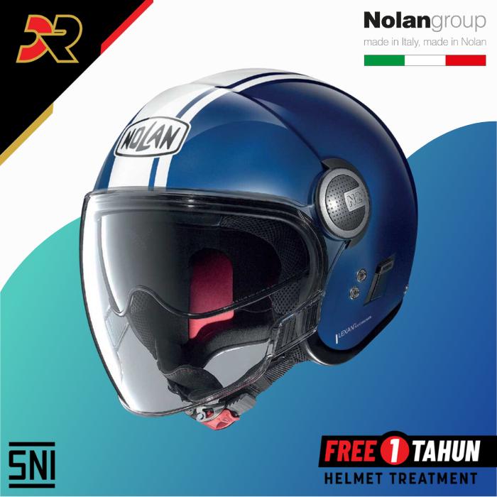 Jual NOLAN N21 VISOR 097 DOLCE VITA CAYMAN BLUE HELM MOTOR HALF FACE SNI - Jakarta Selatan ...