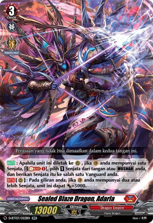 Jual Sealed Blaze Dragon, Adarla (RR) | D-BT03 | Bahasa Vanguard - Jakarta Barat - Carttu ...