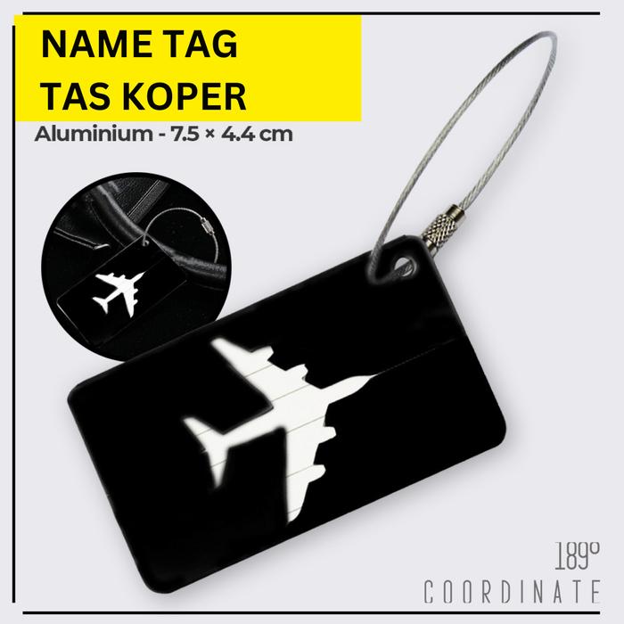 Promo NAME TAG KOPER LUGGAGE GANTUNGAN NAMA ALUMINIUM ID TAG HOLDER ...
