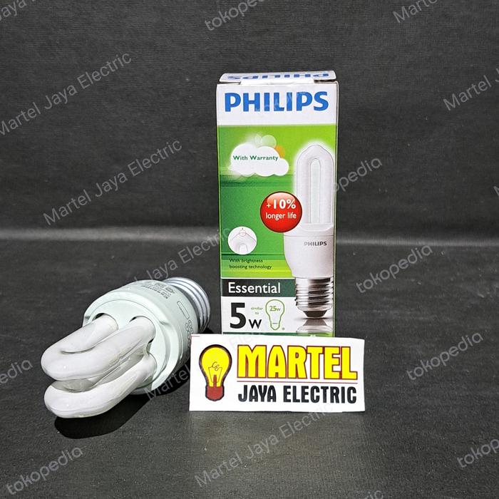 Jual Lampu philips essential 5W / PLC jari philips 5 WATT - putih - Kab ...