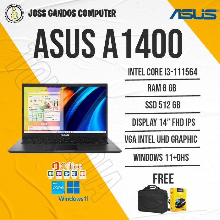 Jual ASUS A1400/INTEL CORE I3-1115G4/RAM 8GB/SSD 512GB/WIN11+OHS/14"FHD ...