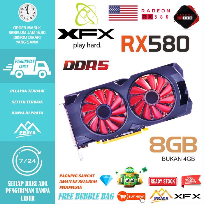Jual VGA GRAPHIC CARD RADEON AMD RX 580 RX580 XFX MSI BUKAN NVIDIA ...