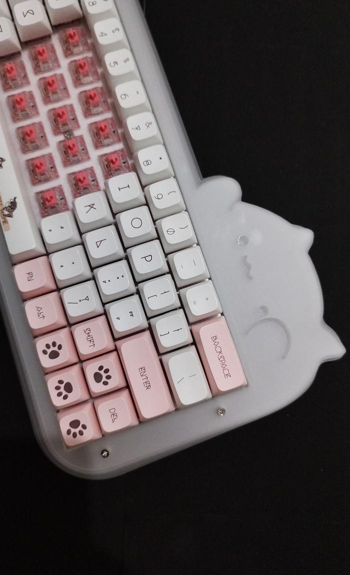 Jual Mechanical Keyboard Commission Build Mini Cat 64 + KTT Strawberry ...