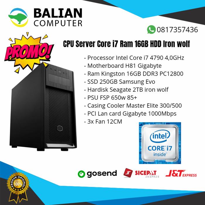 Jual CPU Server / PC Server Core i7 + Ram 16GB + SSD 250GB + HDD 2TB ...