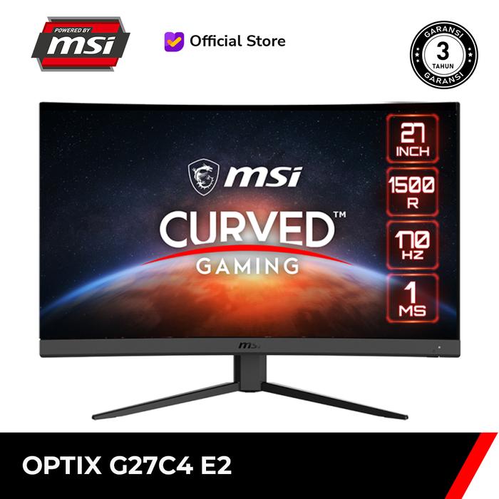 Promo MSI OPTIX G27C4 E2 CURVED GAMING MONITOR [1080p, 170Hz] Cicil 0% ...
