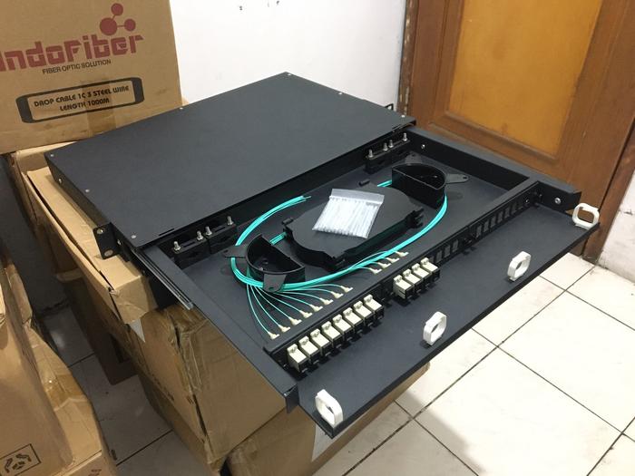 Jual OTB rack SC 8 port multimode OM3 lengkap pigtail/ ODF SC 8 core ...