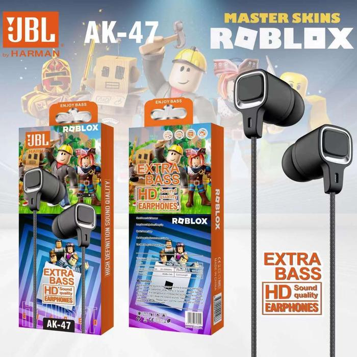 Jual Earphone gaming roblox terbaru jbl / handfree hanset jbl roblox ...