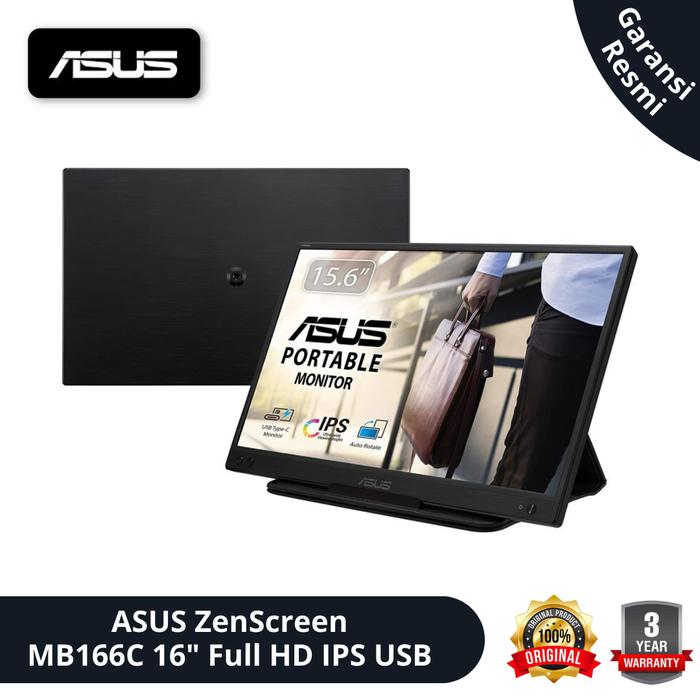 Jual ASUS ZenScreen MB166C 16" Full HD IPS USB Type-C Portable USB ...