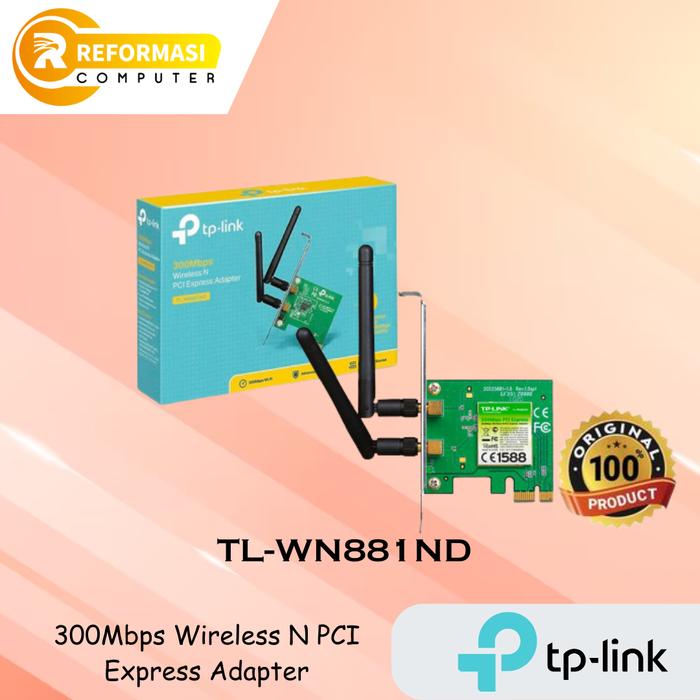 Jual TP-LINK TL-WN881ND Wireless N PCI Express Adapter / PCI Express ...