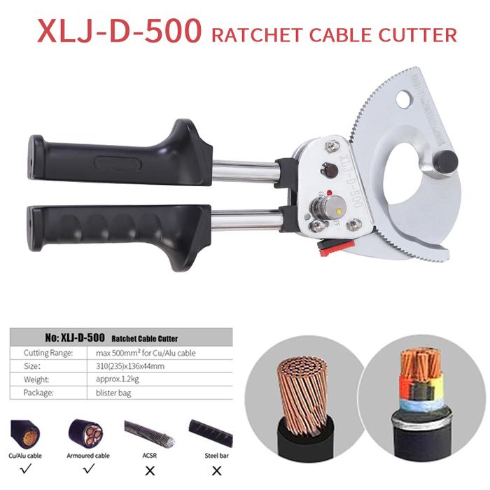 Jual Ratchet Cable Cutter round XLJ-D-500 Alat Pemotong Kabel 500mm ...