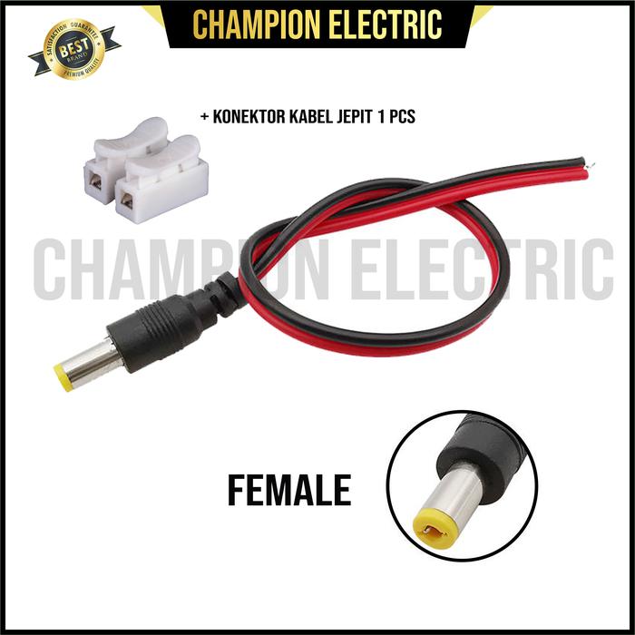 Jual Kabel Konektor Jack DC 12V 24V Power Supply Lampu LED Strip Neon ...