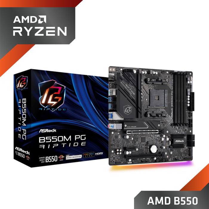 Promo ASROCK B550M PG Riptide | Motherboard AMD B550 Ryzen AM4 Cicil 0% ...