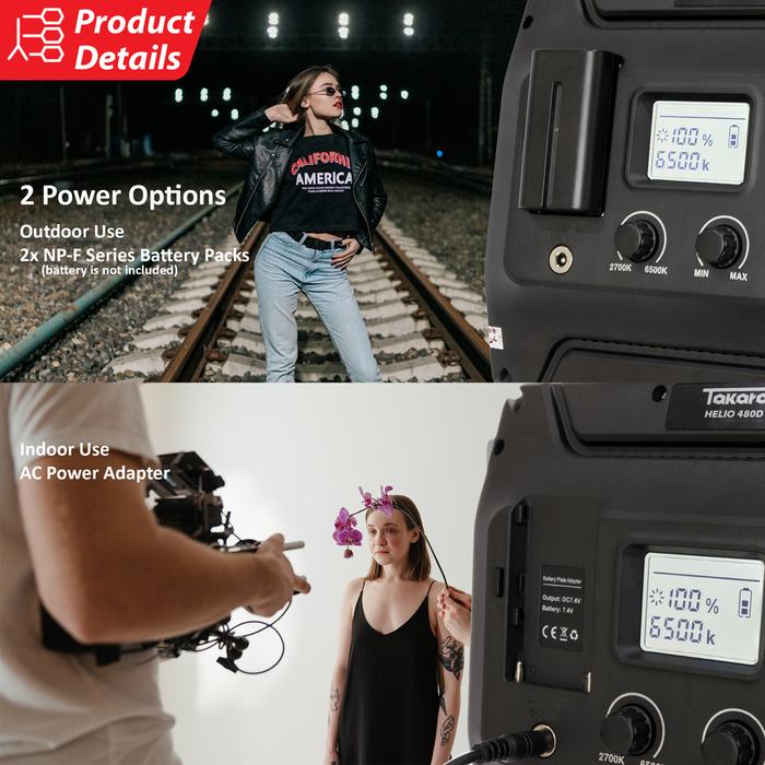 Jual Takara Helio 480d Bi-color Led Lighting Studio Photo Video Light ...