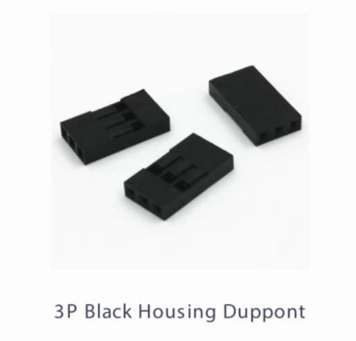 Jual 3P Black Housing Duppont Jumper Head Pin Connector 2.54mm House 3 ...