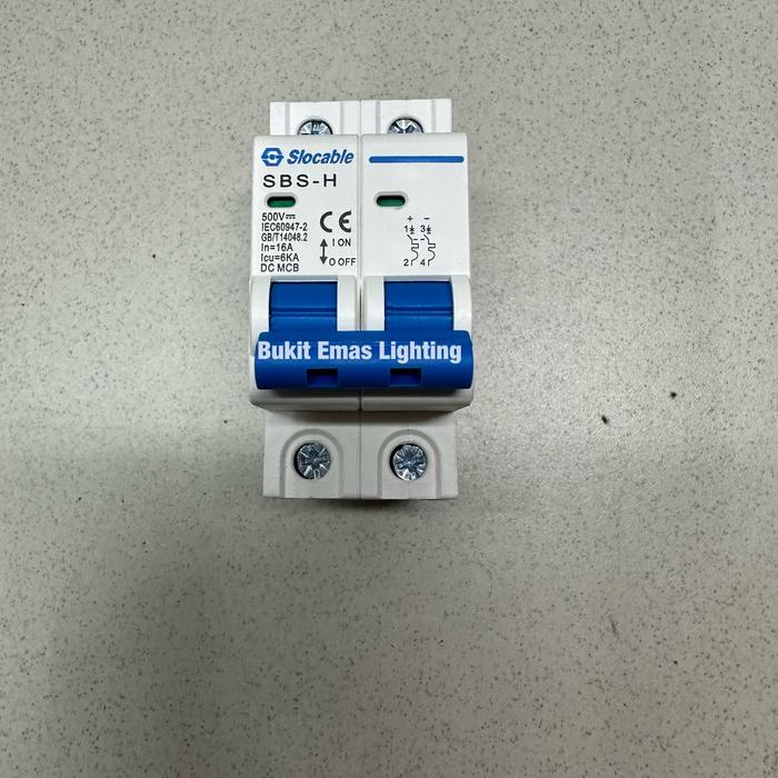Jual MCB DC 2 Pole 16A 500V Type SBS-H Slocable - Jakarta Barat - Bukit ...