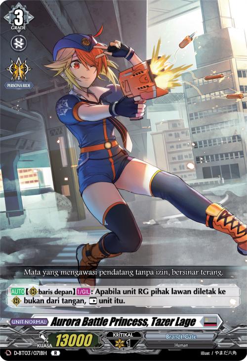 Jual Aurora Battle Princess, Tazer Lage (R) | D-BT03 | Bahasa Vanguard - Jakarta Barat - Carttu ...