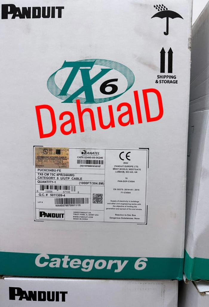 Jual KABEL UTP/LAN PANDUIT TX6 CAT 6 WARNA BIRU PJG 305M/ROLL - Jakarta Pusat - Dahua ID | Tokopedia