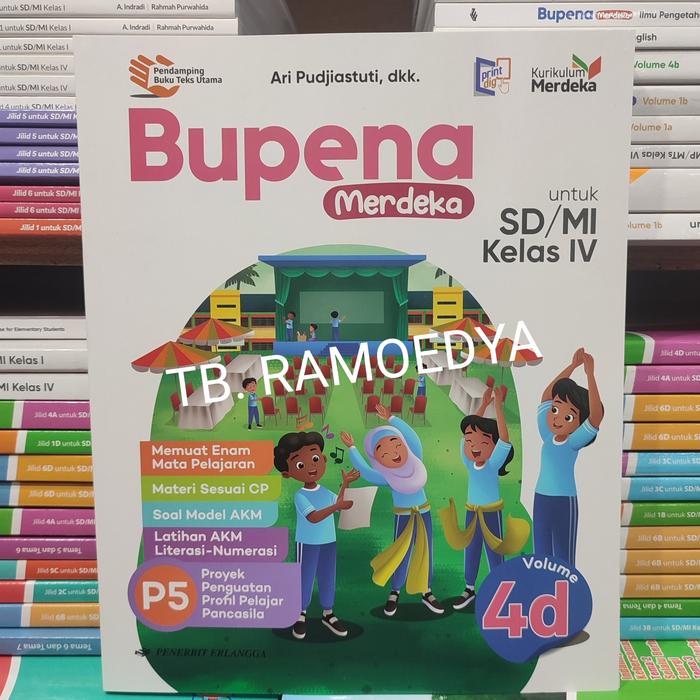 Jual Buku Bupena Merdeka 4D SD/MI kelas IV Kurikulum Merdeka Erlangga - Jakarta Selatan - TOKO ...